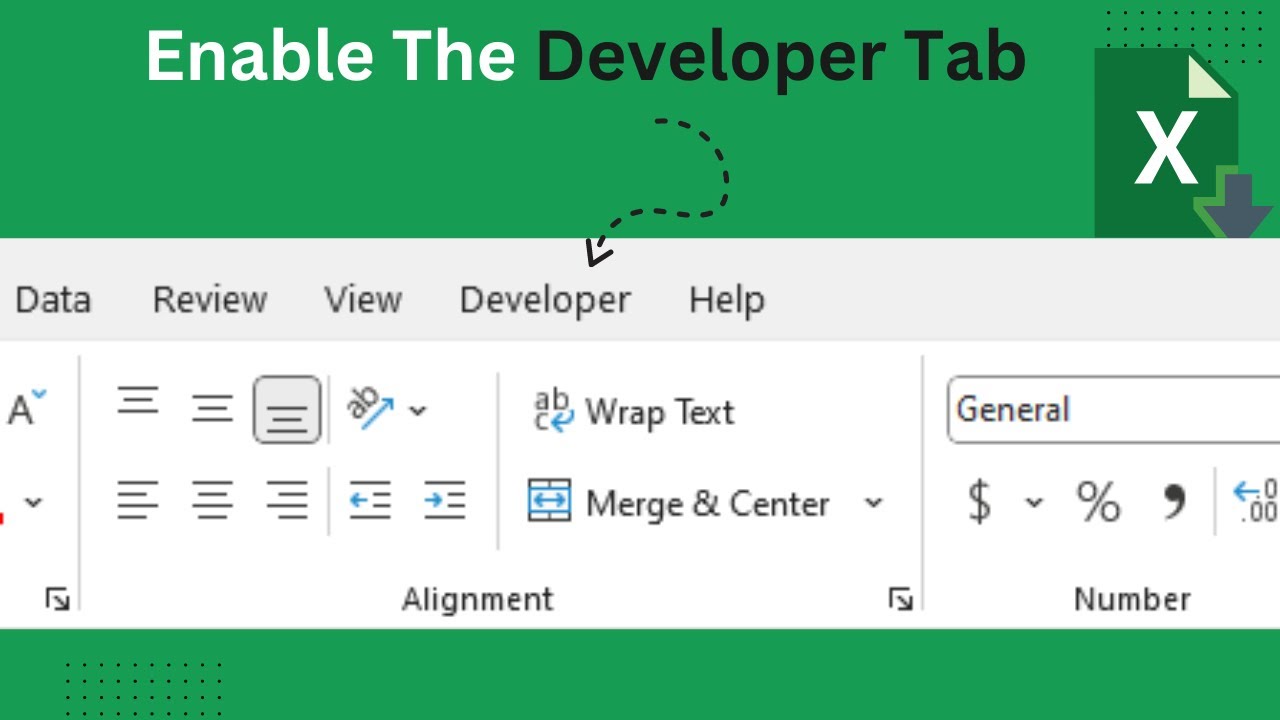 How To Enable The Excel Developer Tab 2024 Youtube