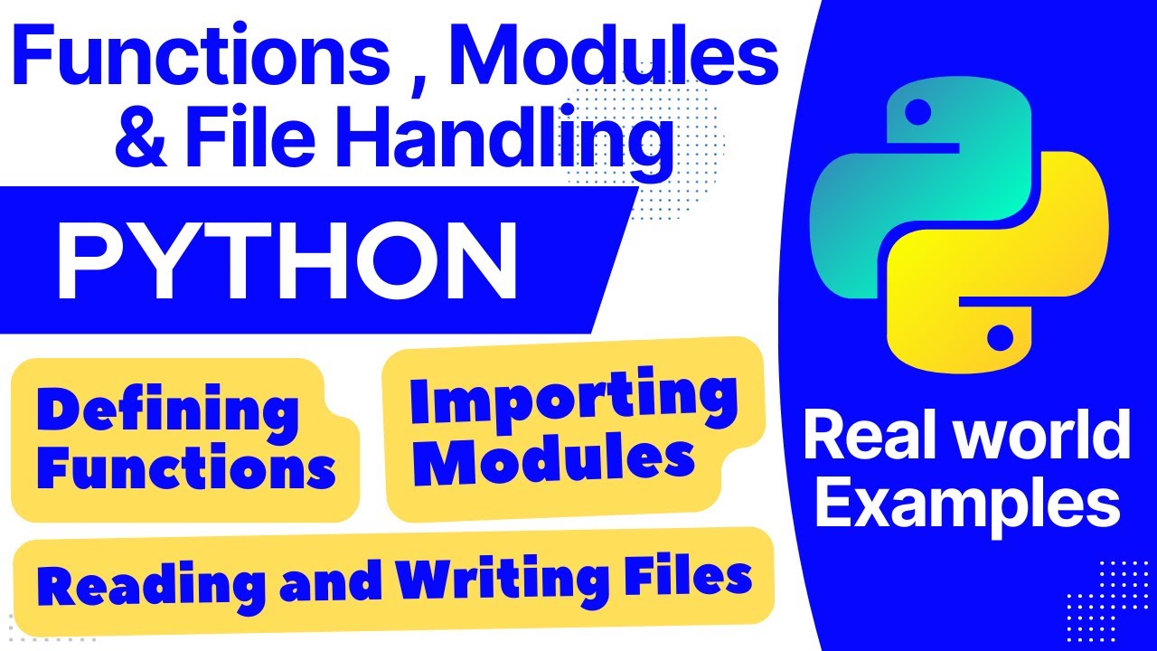 Python Defining Functions Importing Modules Reading And Writing