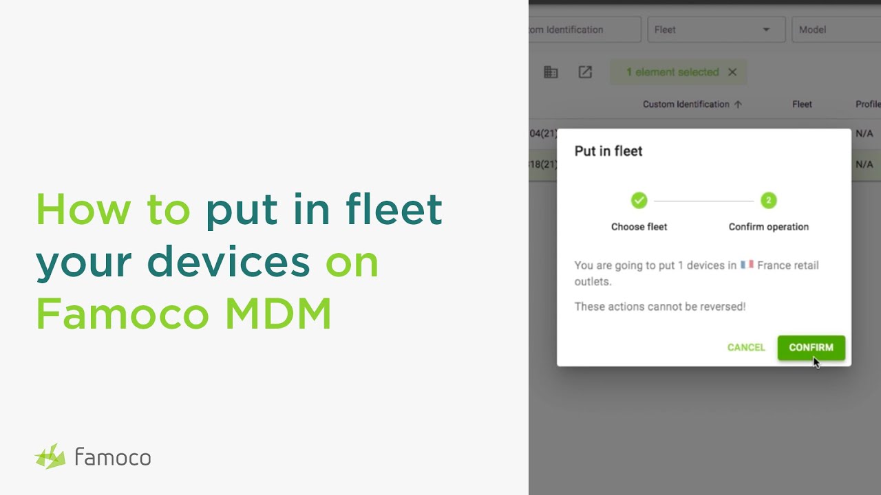 How To Put In Fleet Your Devices Famoco Mdm Tutorials Youtube