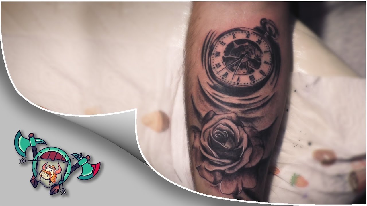 Clock Rose Tattoo Time Lapse Youtube