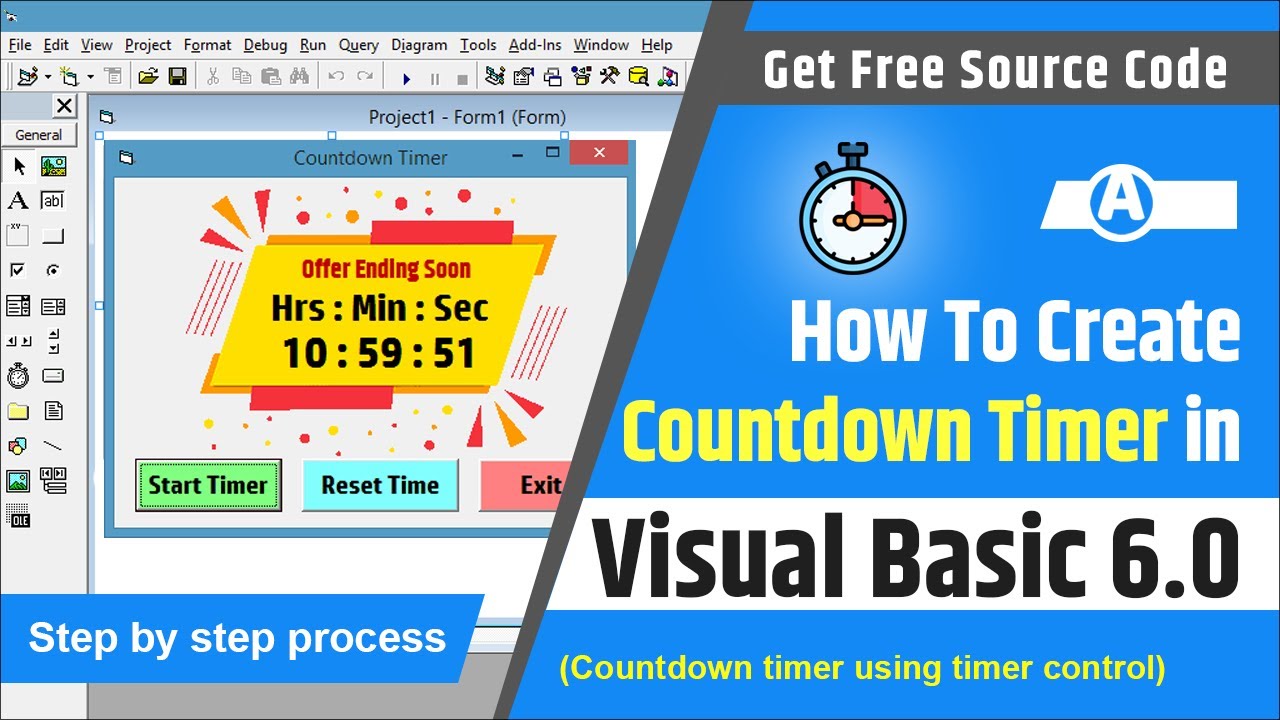 How To Create Countdown Timer In Visual Basic 6 0 Countdown Timer