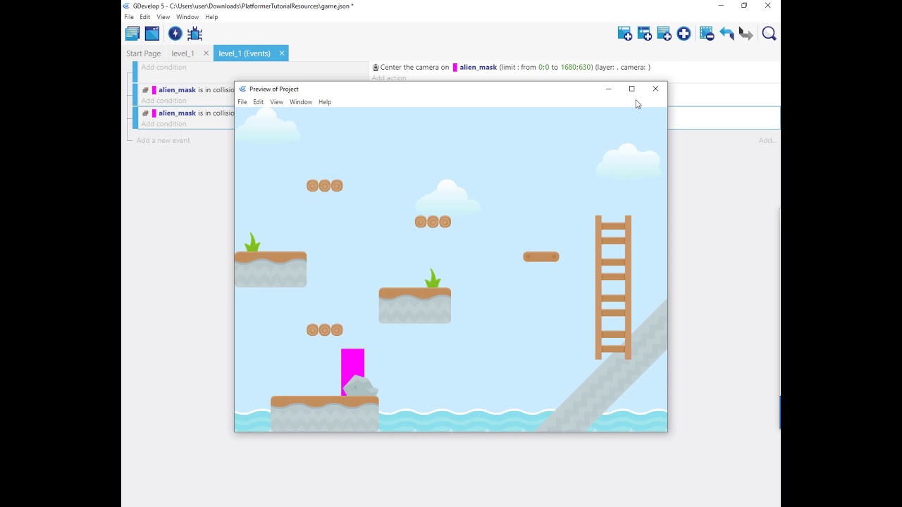 Gdevelop Tutorial 3 Part B Youtube