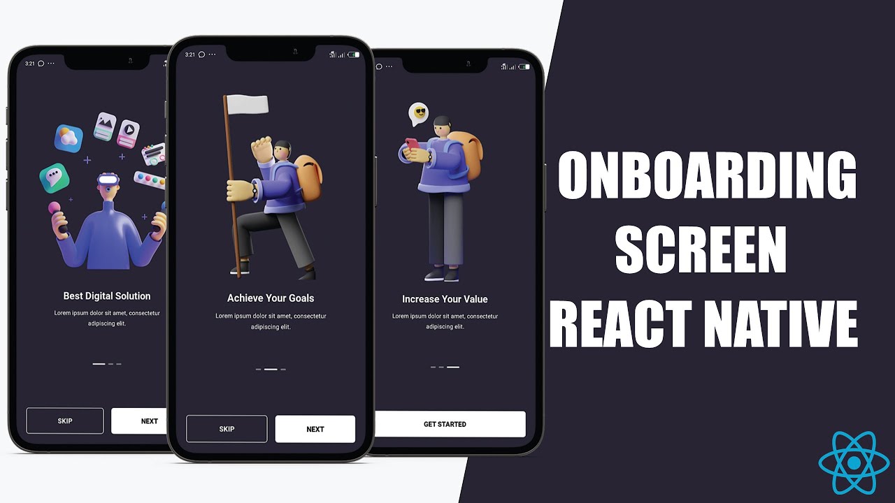 React Native Onboarding Screen App Youtube