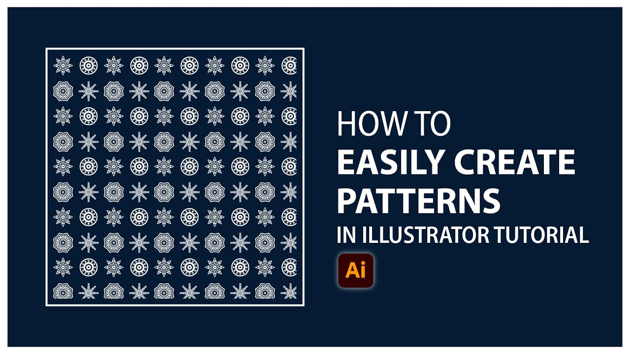 How To Easily Create Patterns In Illustrator Tutorial Youtube