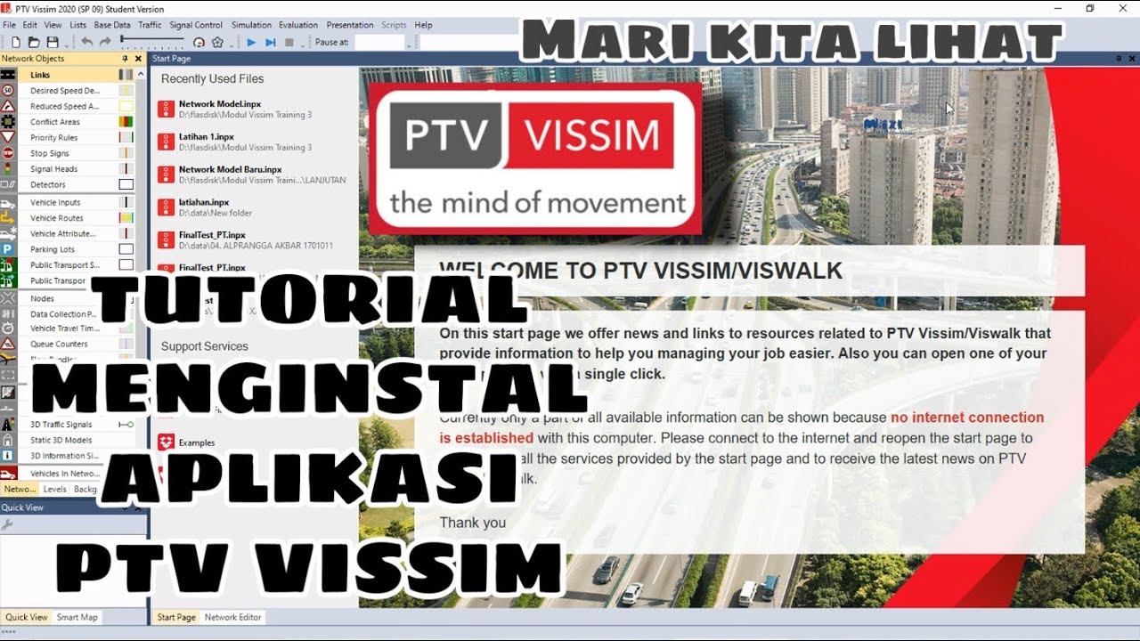 Vissim Tutorial Menginstal Aplikasi Ptv Vissim Youtube