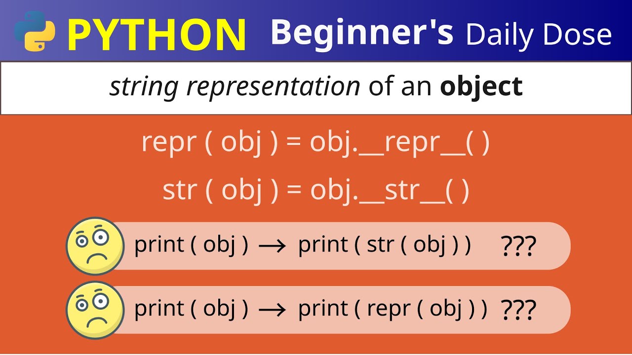 Python String Representation Of An Object With Repr And Str Youtube