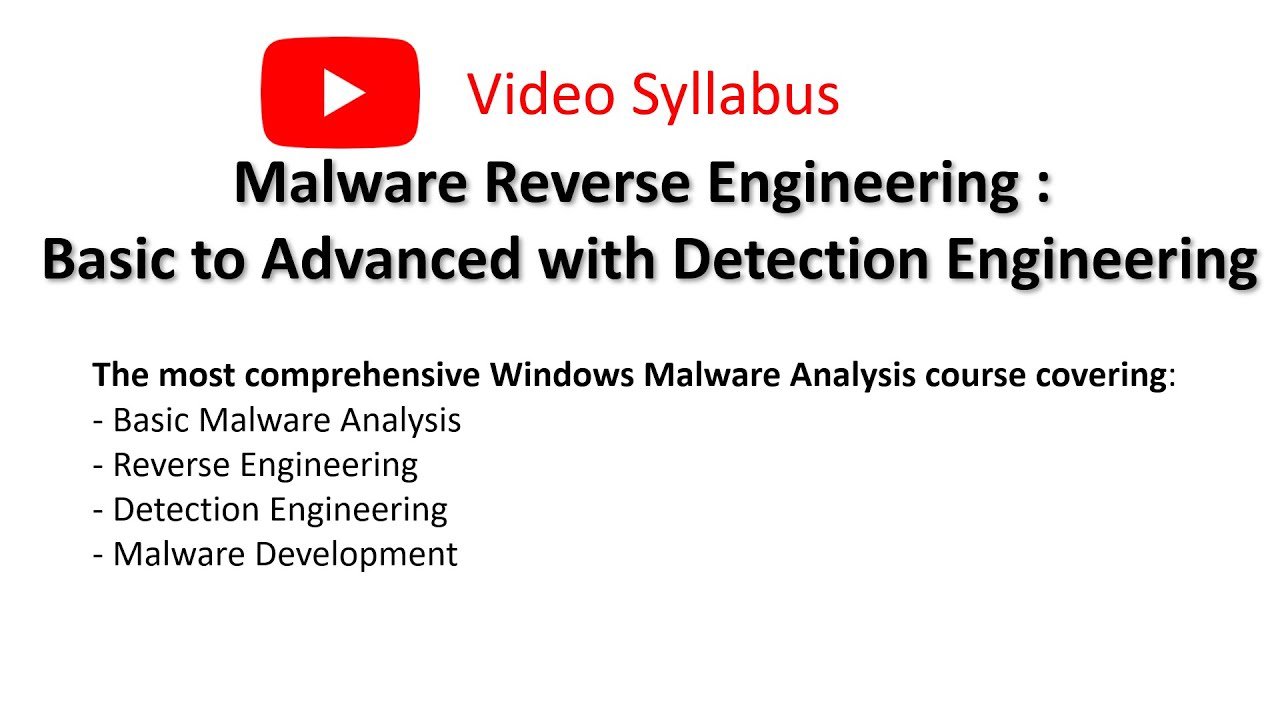 Malware Reverse Engineering Basic To Advanced With Detection