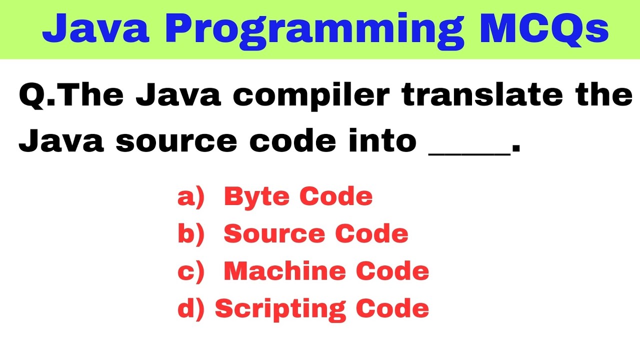 Java Programming Mcq Questions And Answers Part 2 Java Programming