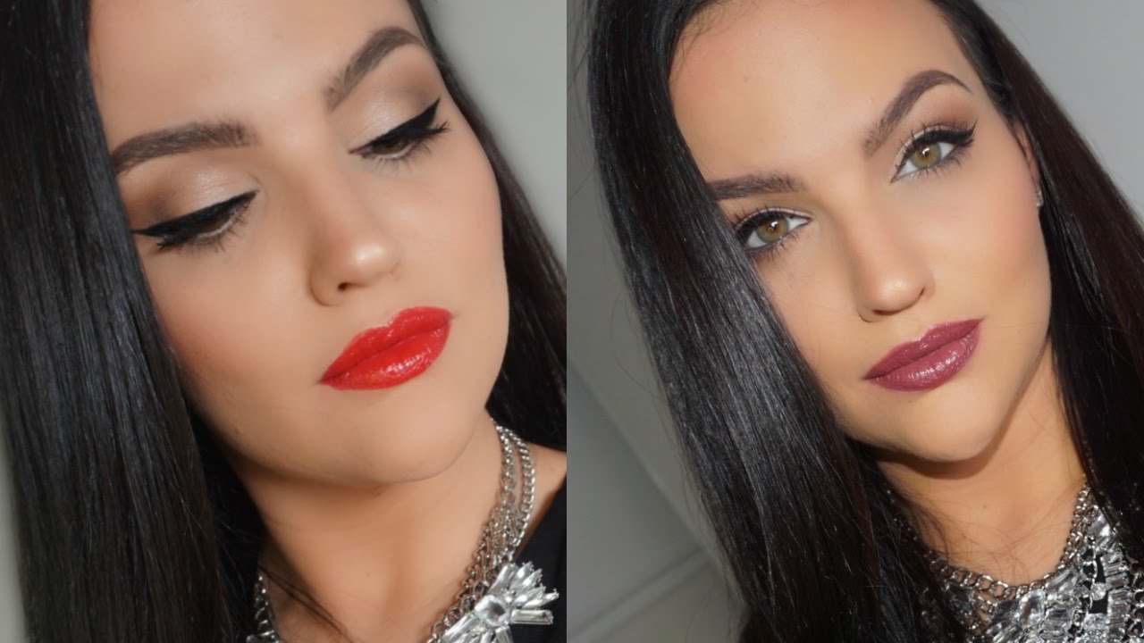 Classic Holiday Makeup Tutorial 2016 Two Ways Youtube