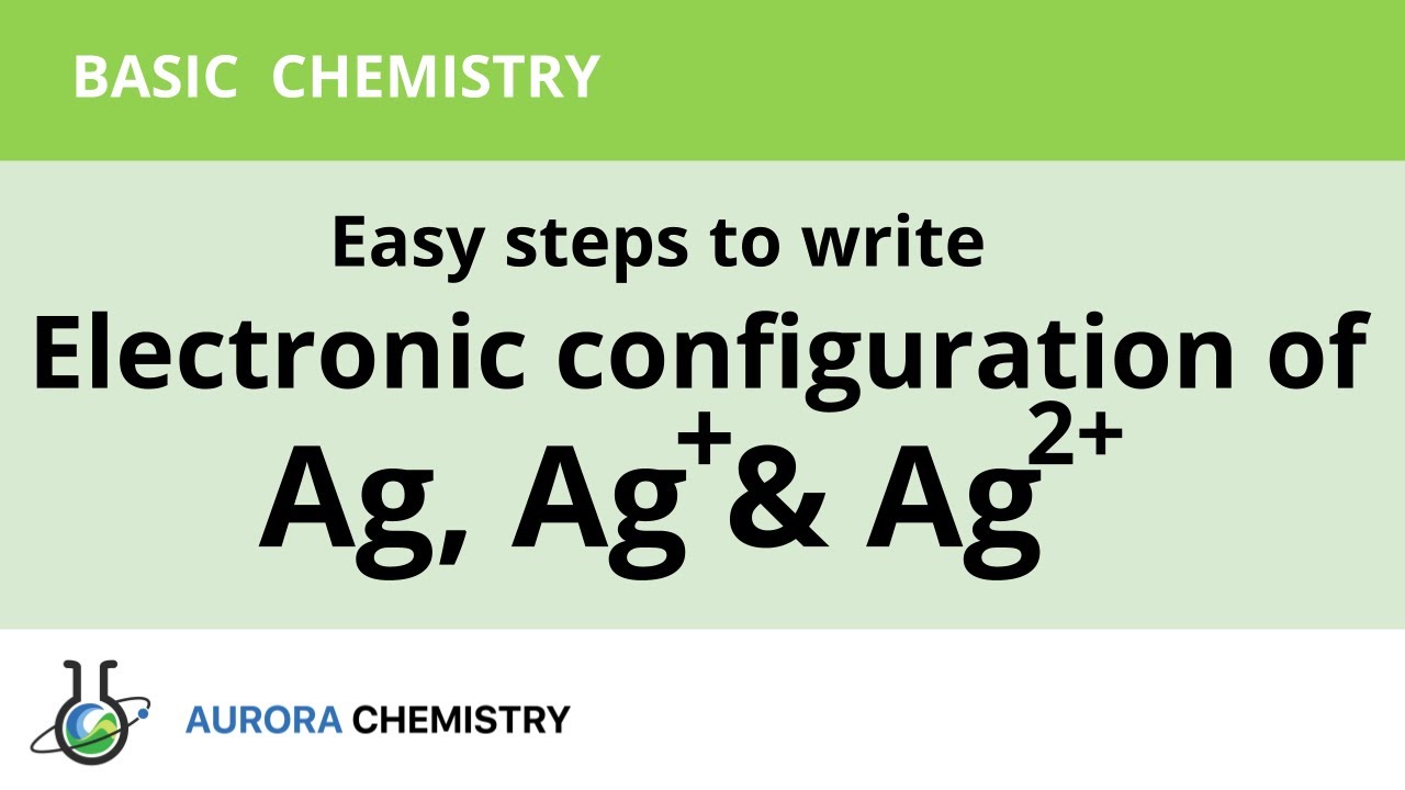 Write Electronic Configuration Of Ag Ag And Ag2 Youtube