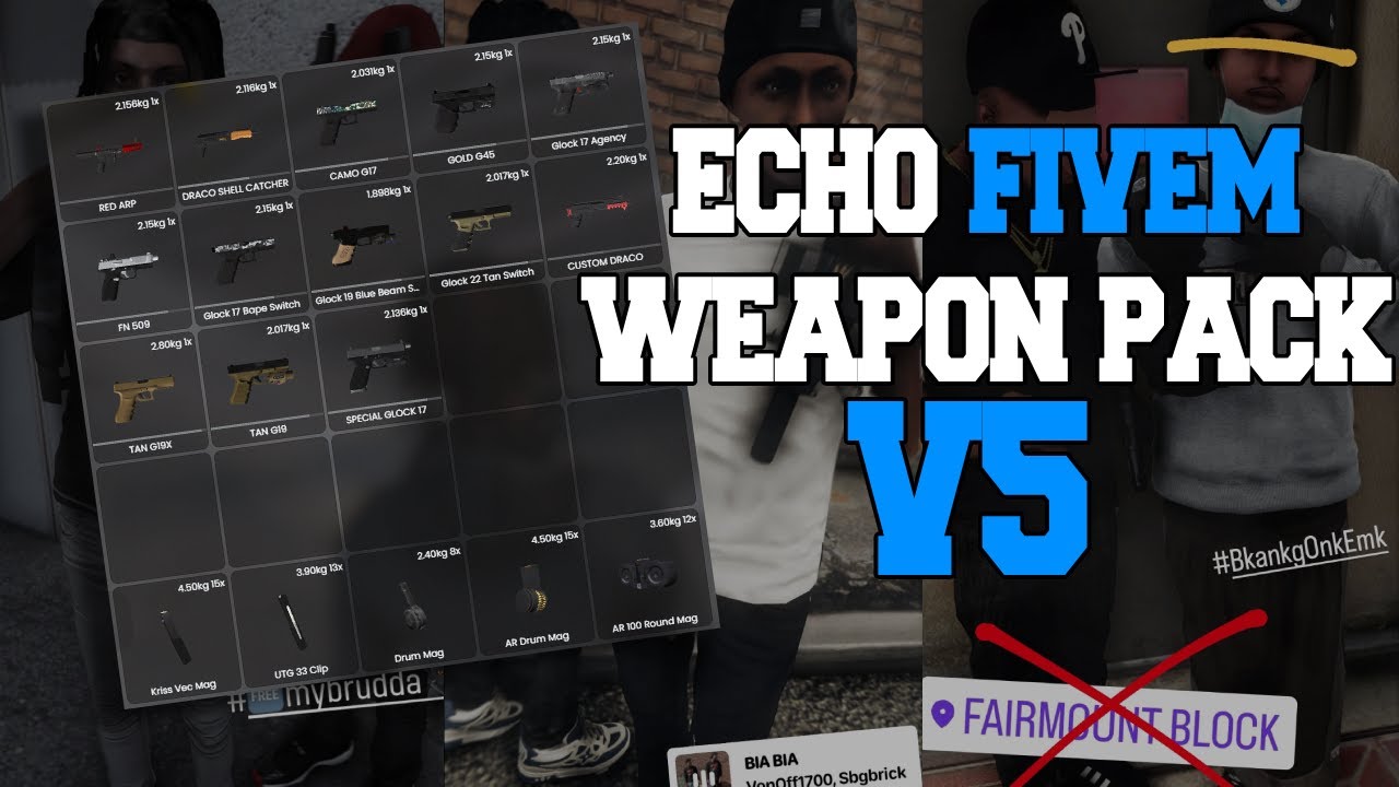 Echo Weapon Pack V5 13 High Quality Weapons For Any Fivem Server