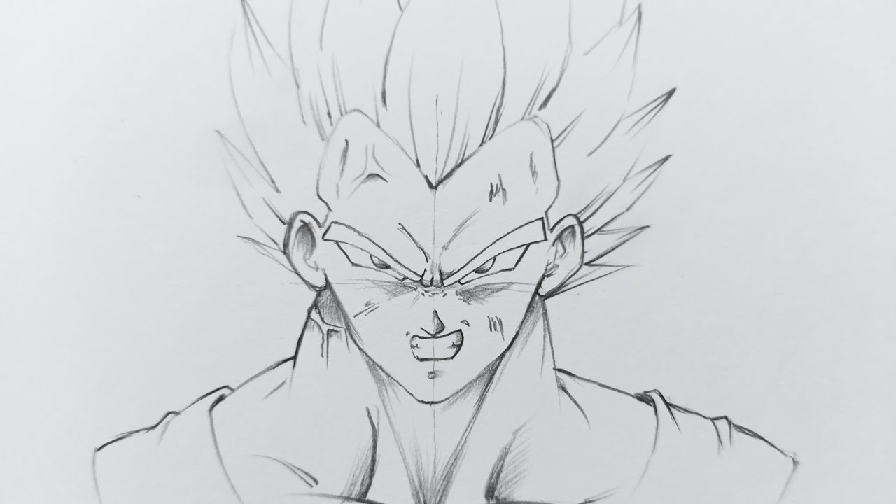 How To Draw Vegeta Vegeta Drawing Easy Ajruz