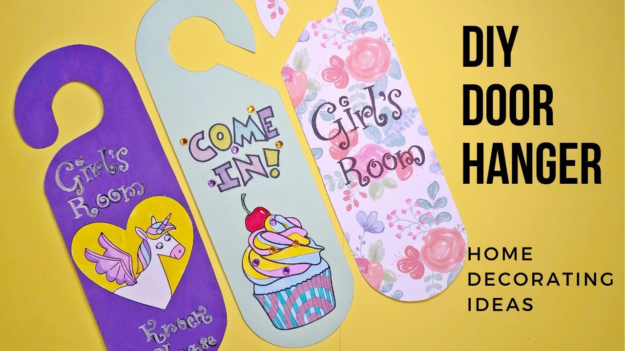 Diy Door Hanger Easy Paper Decorating Ideas Home Craft Youtube