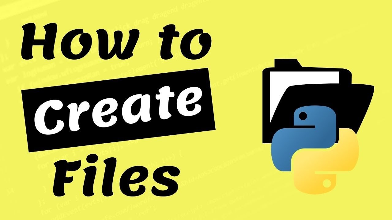 Python File Create Youtube