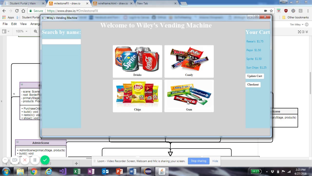 Cst 135 Java Ii Vending Machine Application Youtube