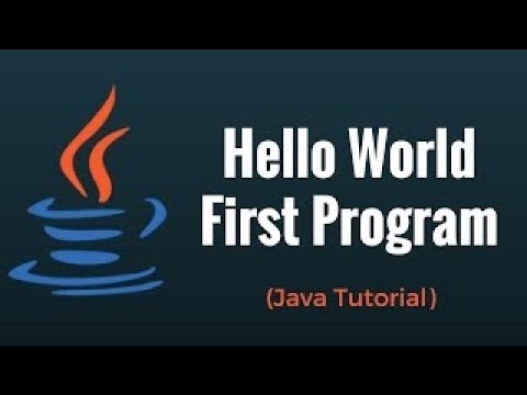 First Java Program Hello World Java Tutorial Youtube