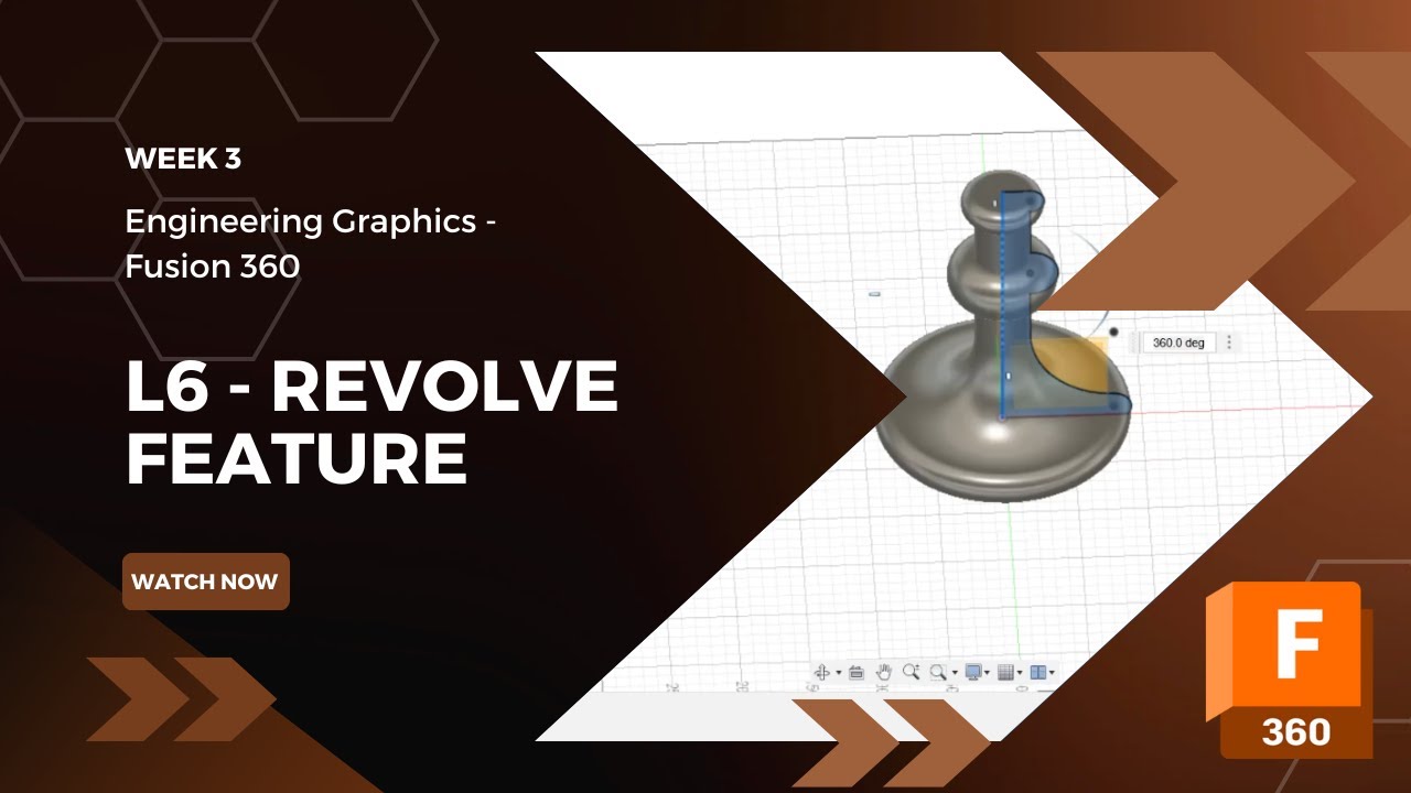 Fusion 360 Revolve Feature Youtube
