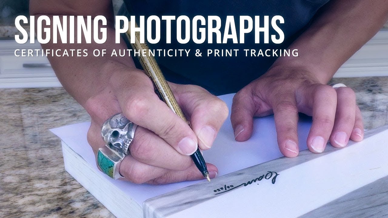 Signing Your Photographs Photography Tips Tricks Youtube