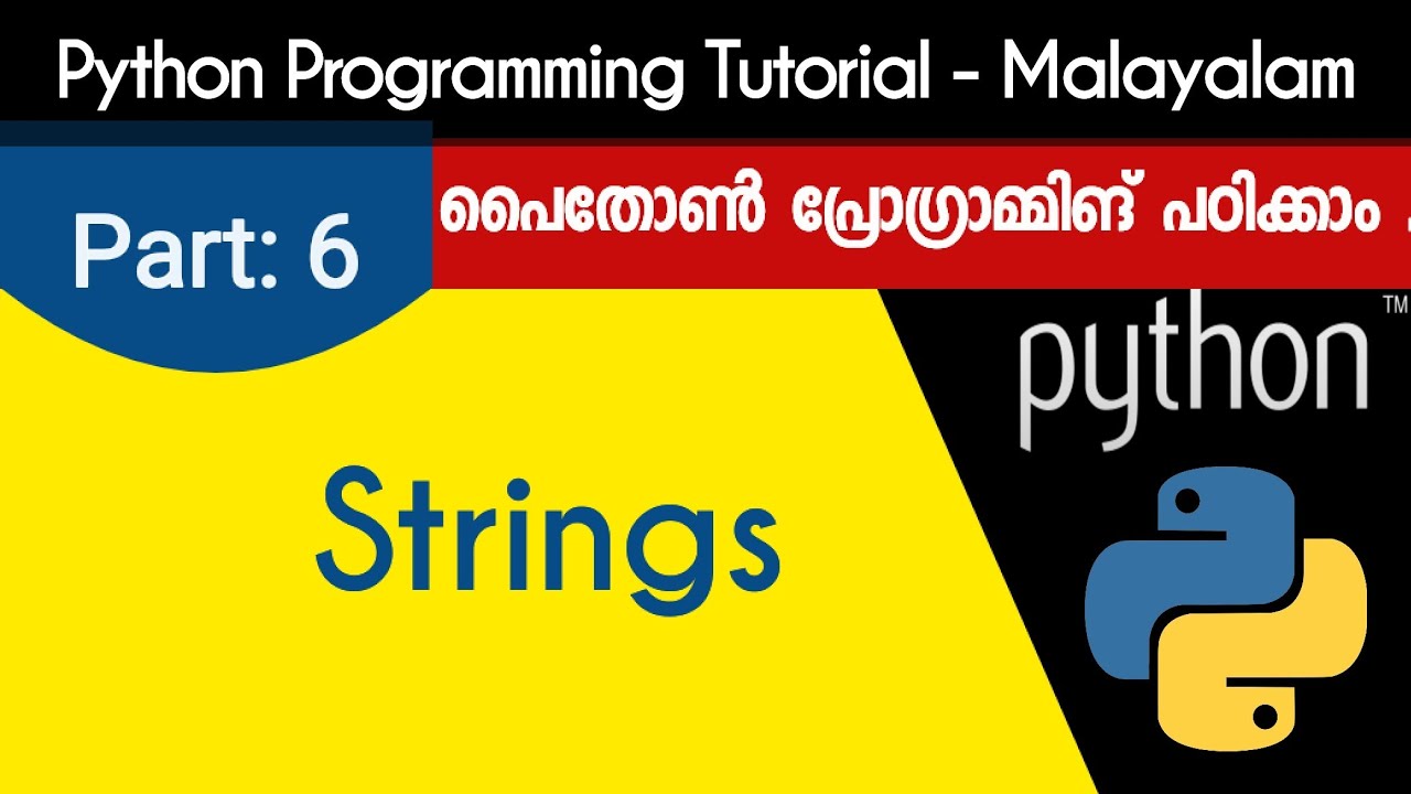 Python Strings Python Programming Tutorial Malayalam Part 6 0f 22