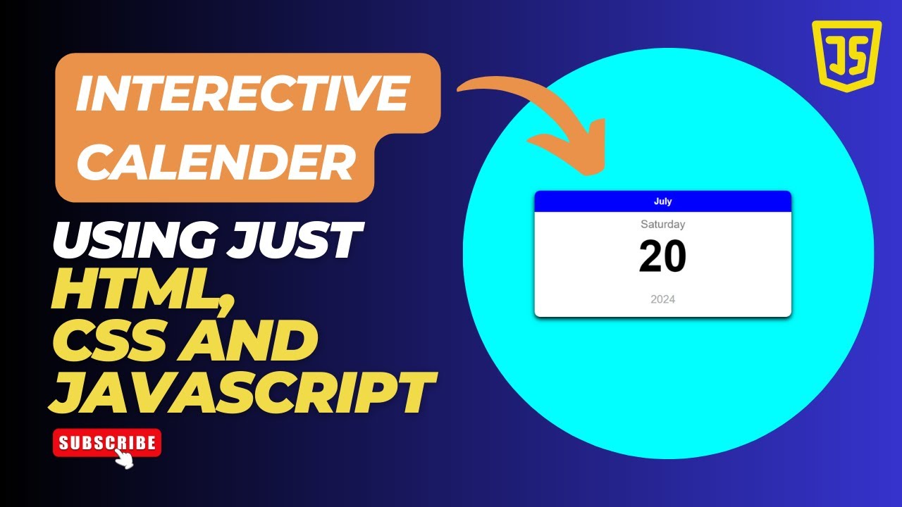 Create Your Own Calendar From Scratch Html Css Js Youtube