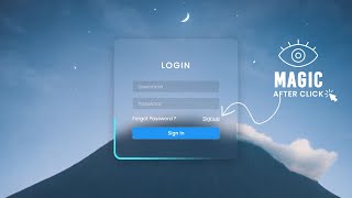 Glassmorphism Login Form Using Html Css Css Animated Login Form Login