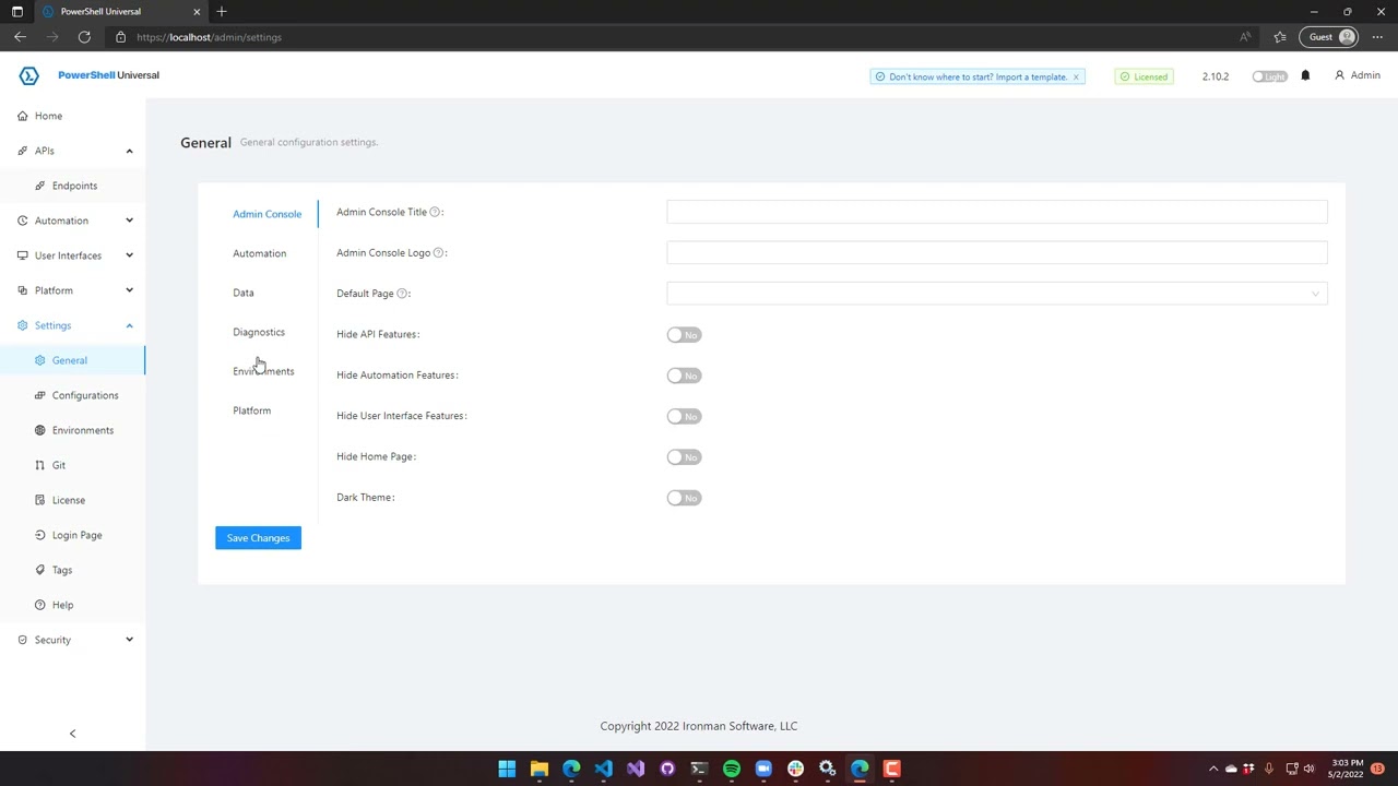 Powershell Universal Training Platform Environments Youtube