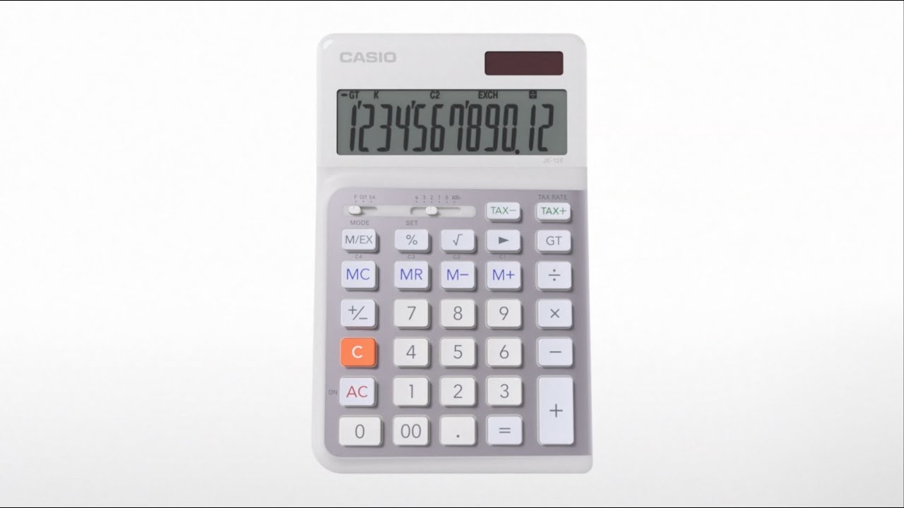 Kalkulátor Casio De 12e We Je 12e We Youtube