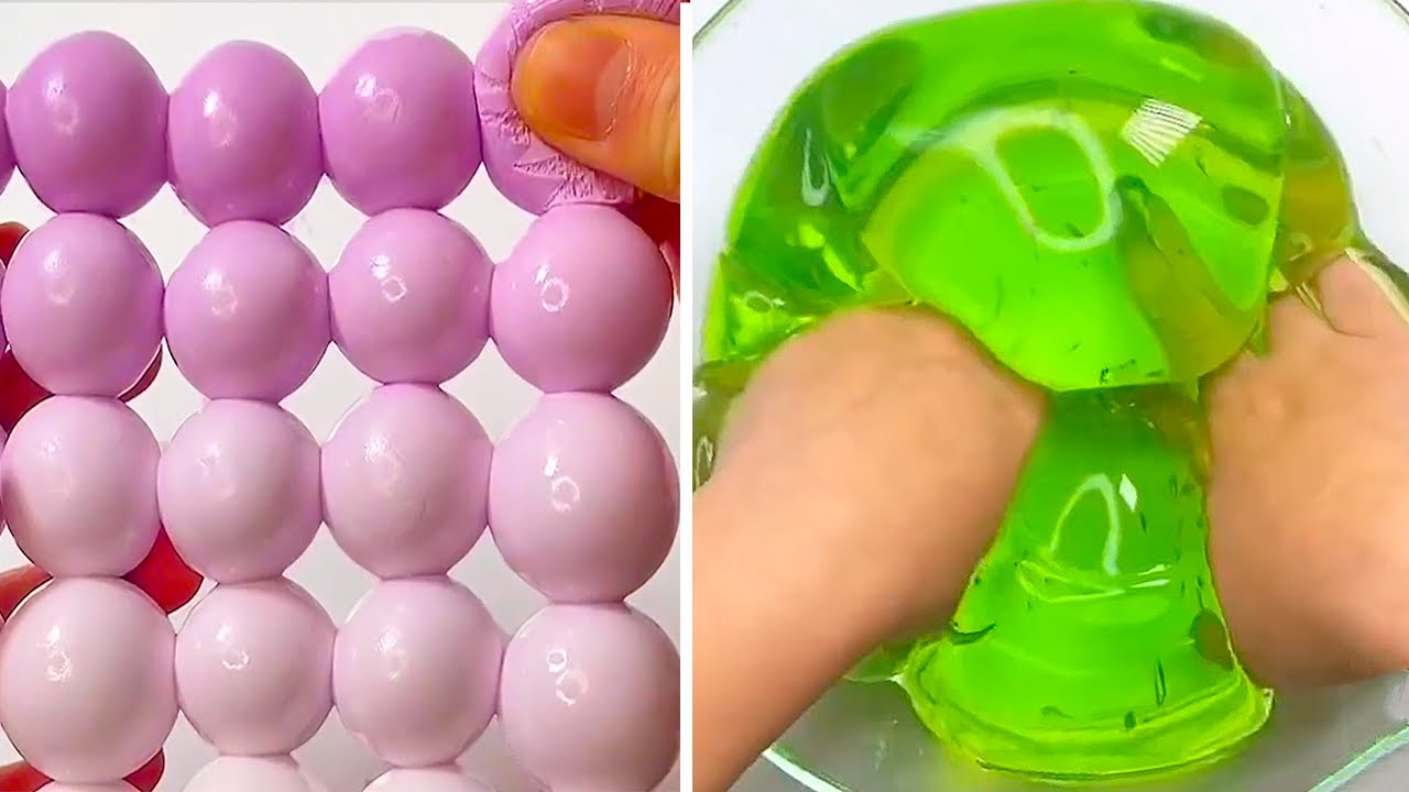 Satisfying Slime Asmr Relaxing Slime Videos 1591 Youtube