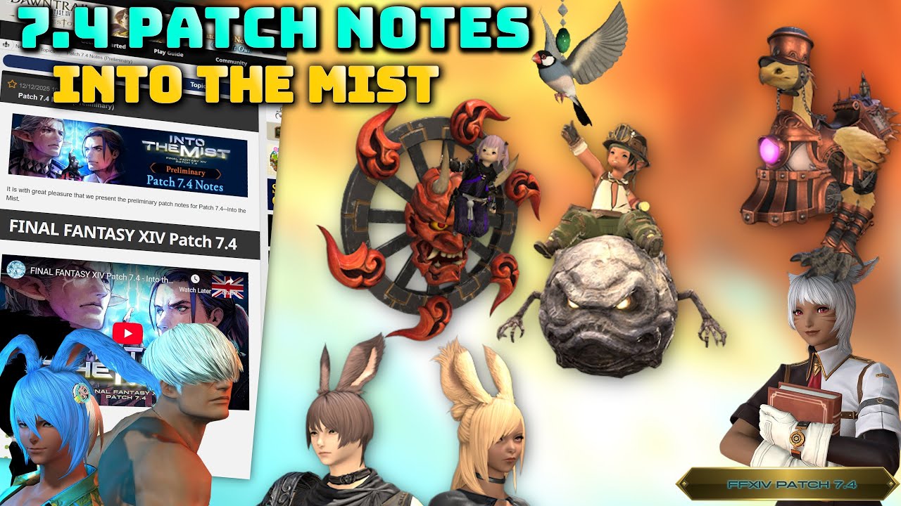 Ffxiv 7 4 Patch Notes Preliminary Reading Youtube