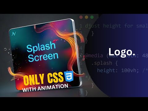 Create Animated Splash Screen Intro Screen Using Html Css Css