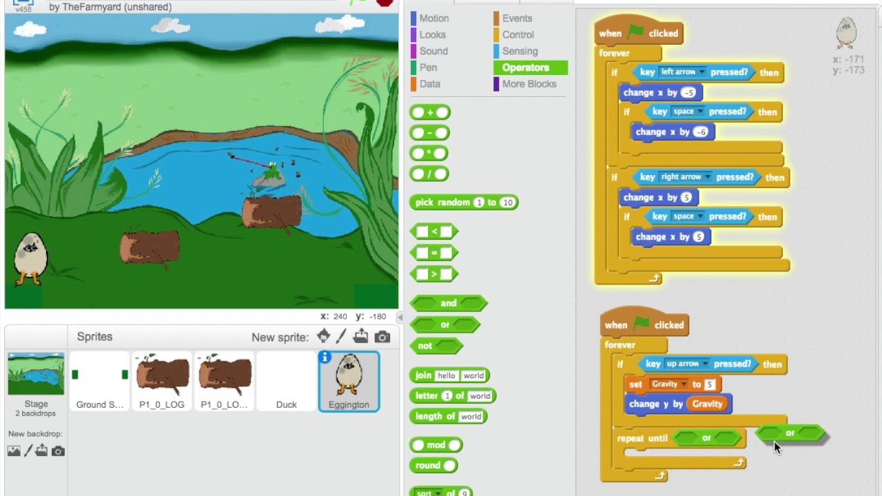 Ducky Rescue Bts Of The Game Design Scratch And Coding Youtube