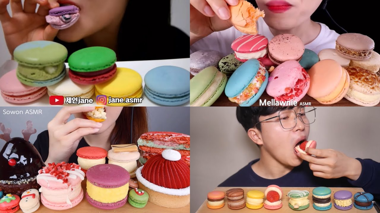 Crunchy Macaron Asmr Compilation Youtube