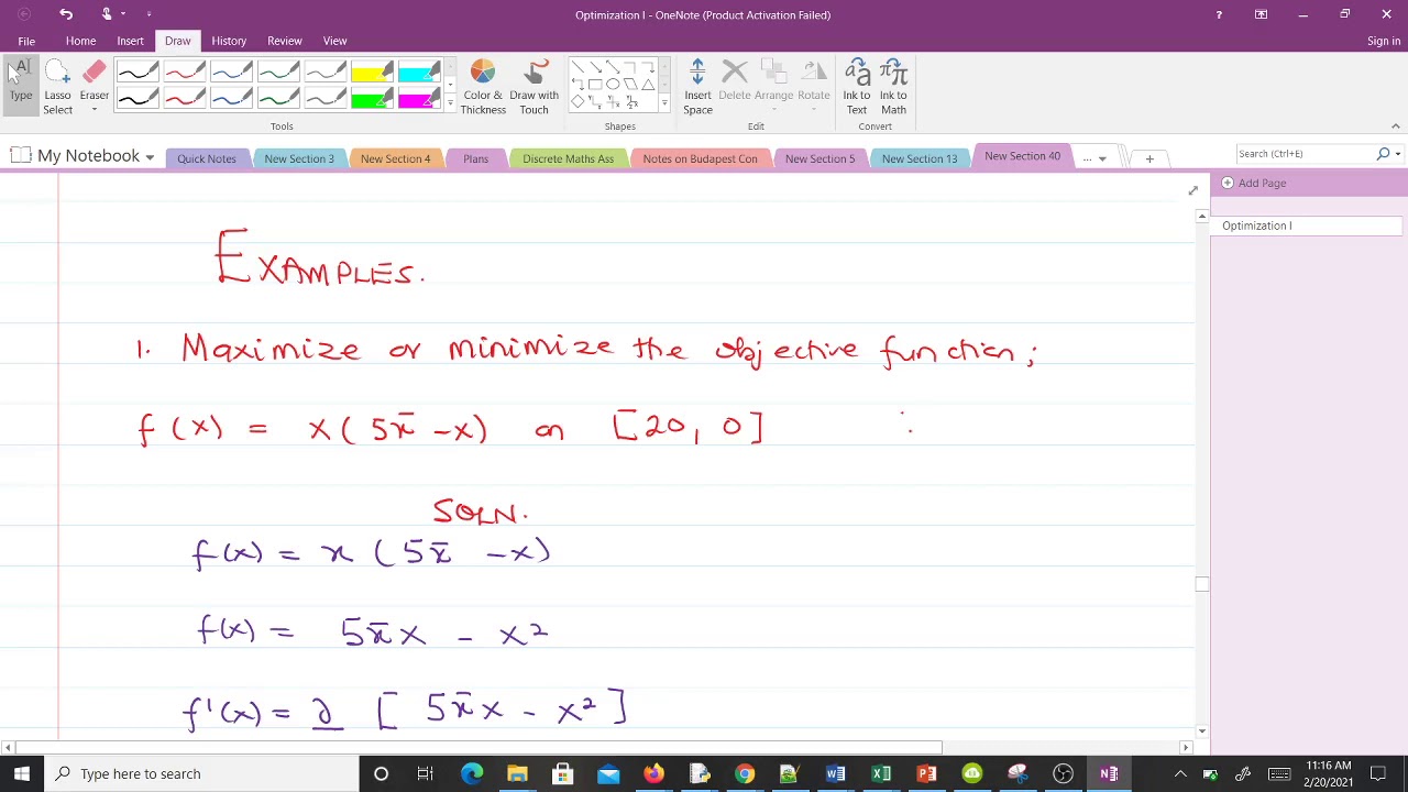 Unconstrained Optimization Single Variable Lesson 4 Youtube