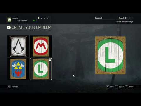 For Honor Emblem Tutorial Luigi Samurai Youtube