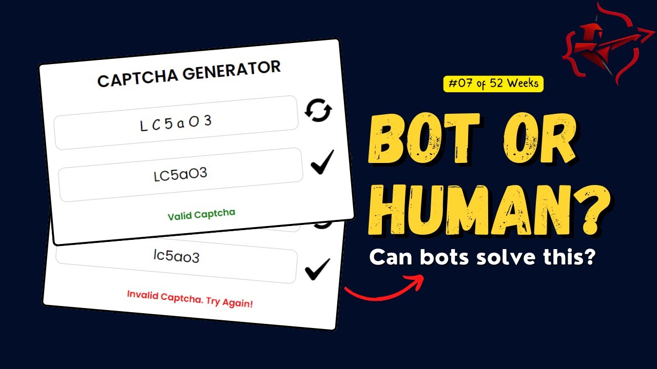 Captcha Generator Validator Using Html Css Javascript Youtube
