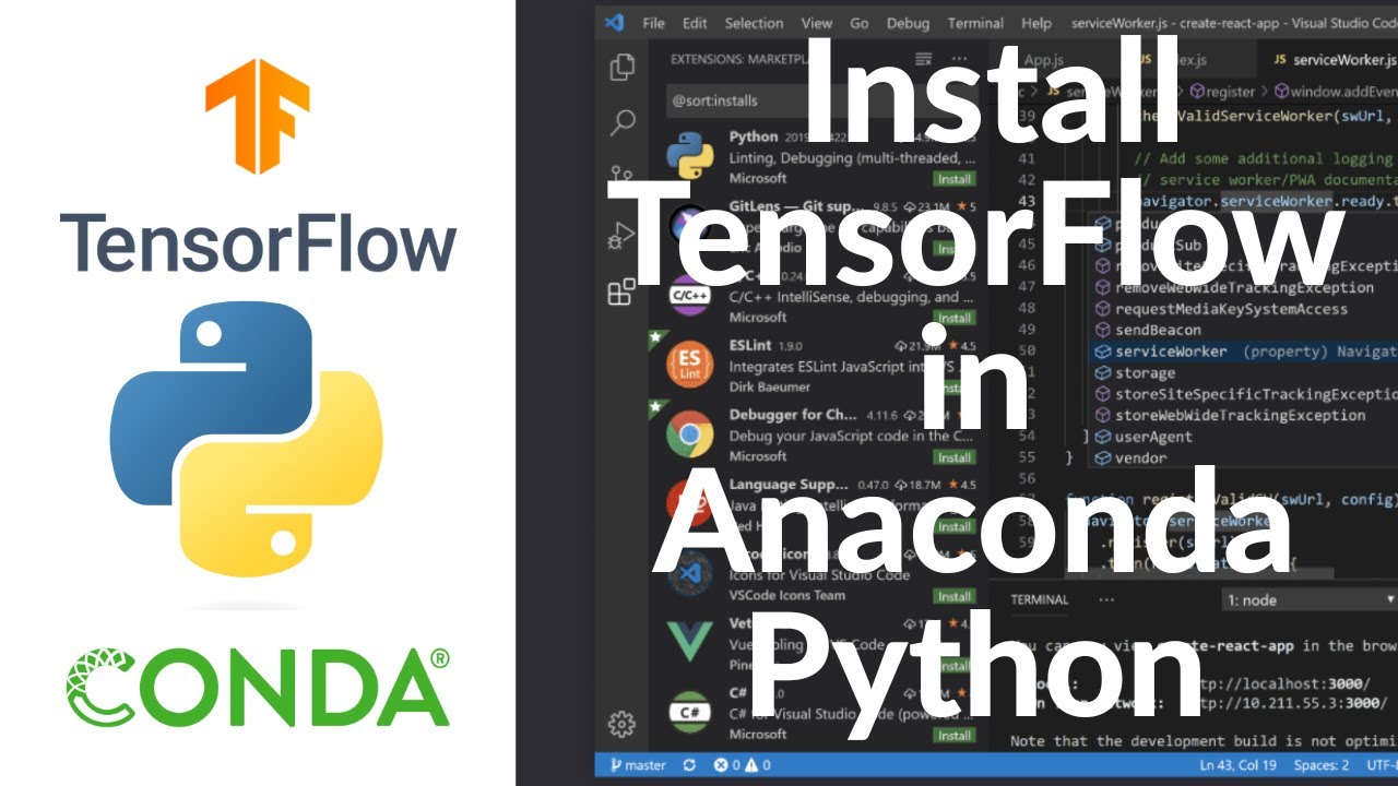 How To Install Tensorflow In Anaconda Python Youtube
