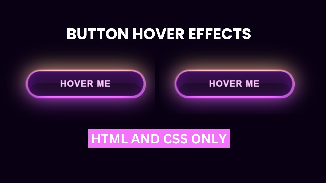 Css Glowing Button Hover Effects Css Hover Effect Youtube