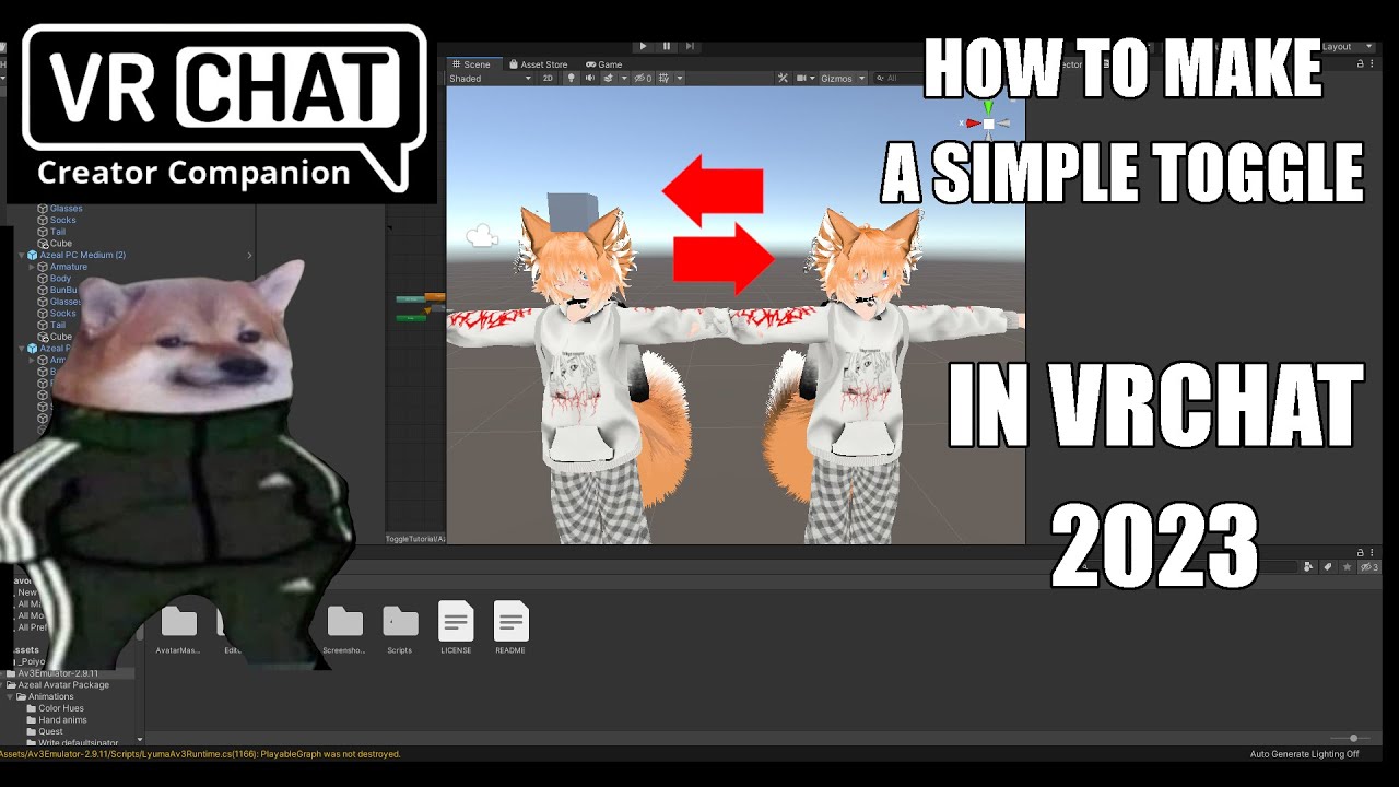 How To Make A Basic Toggle Beginner Unity Vrchat 3 0 Avatars Tutorial