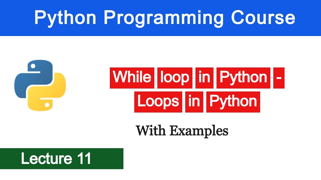 While Loop In Python Loops In Python With Examples Python