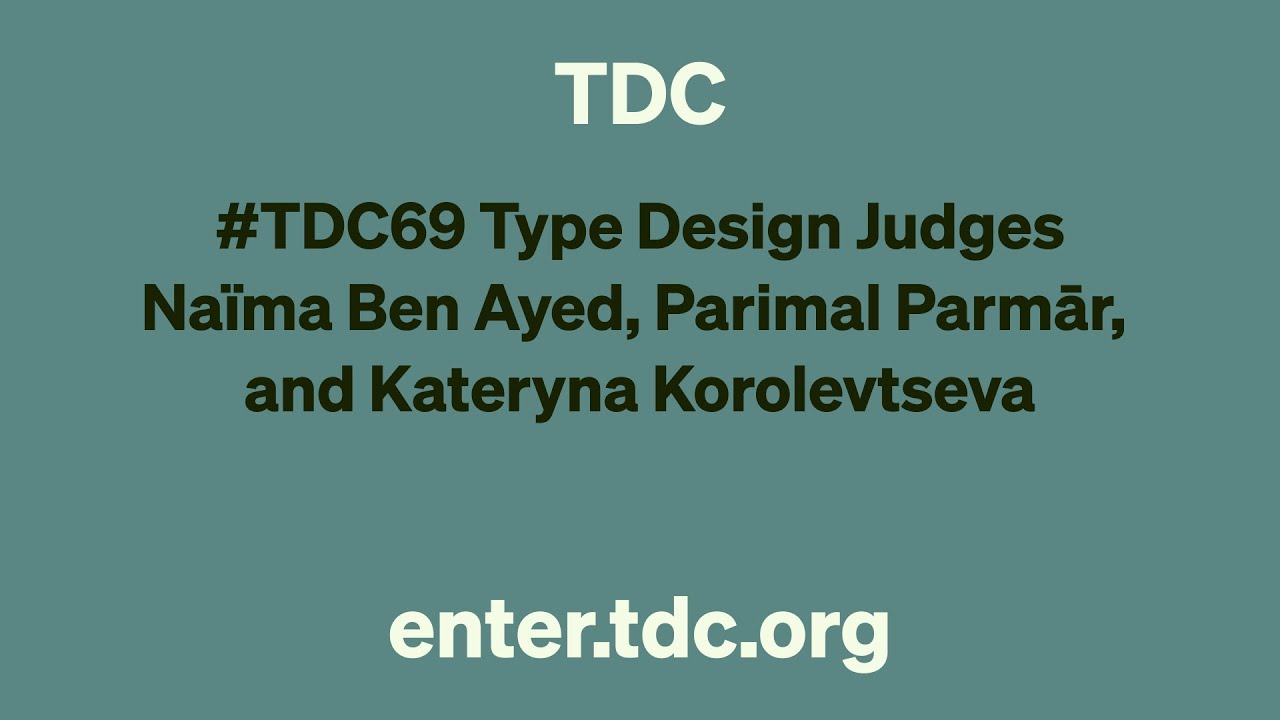 Tdc69 Type Design Judges Panel Youtube