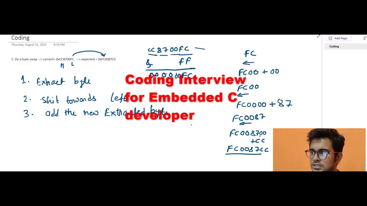 Embedded C Coding Interview Questions Part 1 Firmware Developer