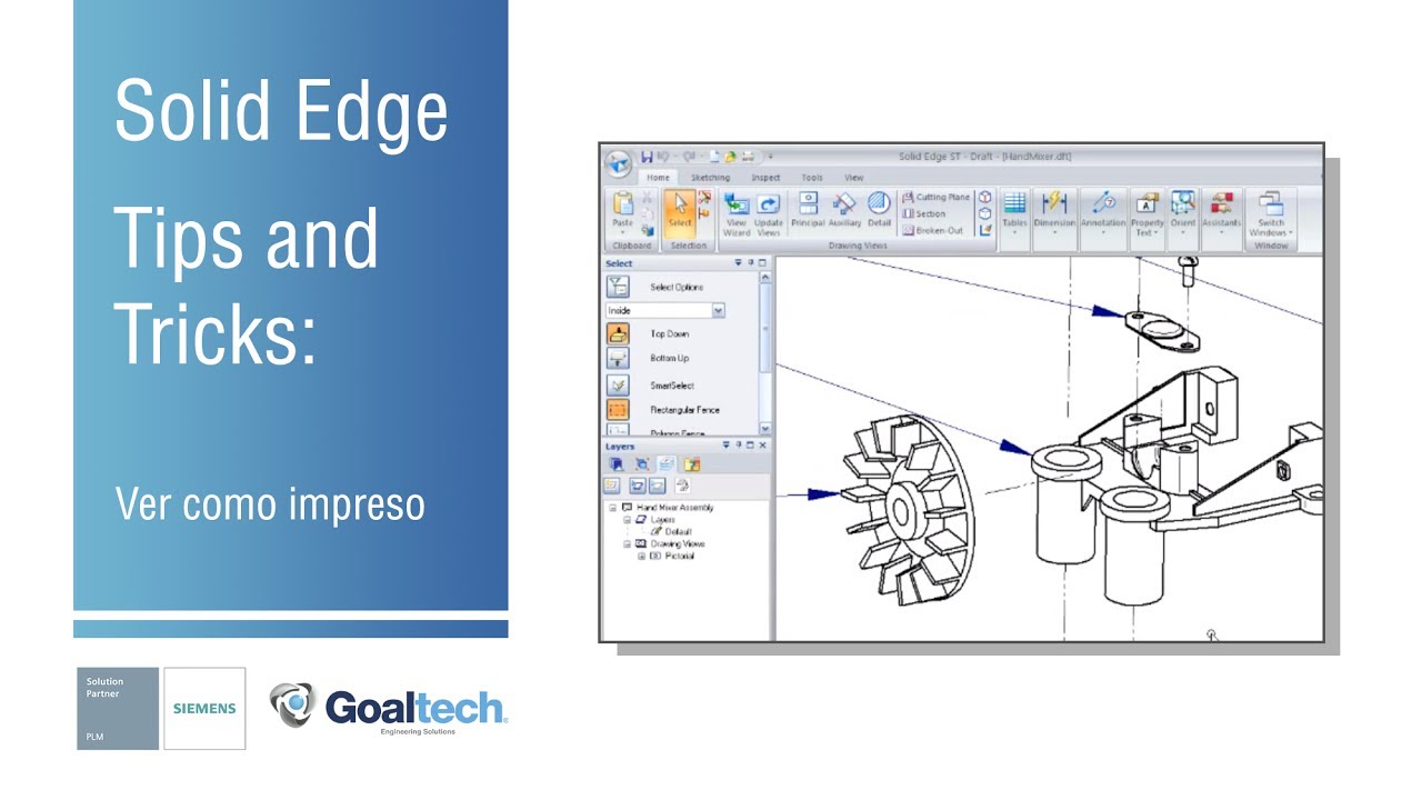 Solid Edge Tips Tricks Visualización Como Impreso Youtube