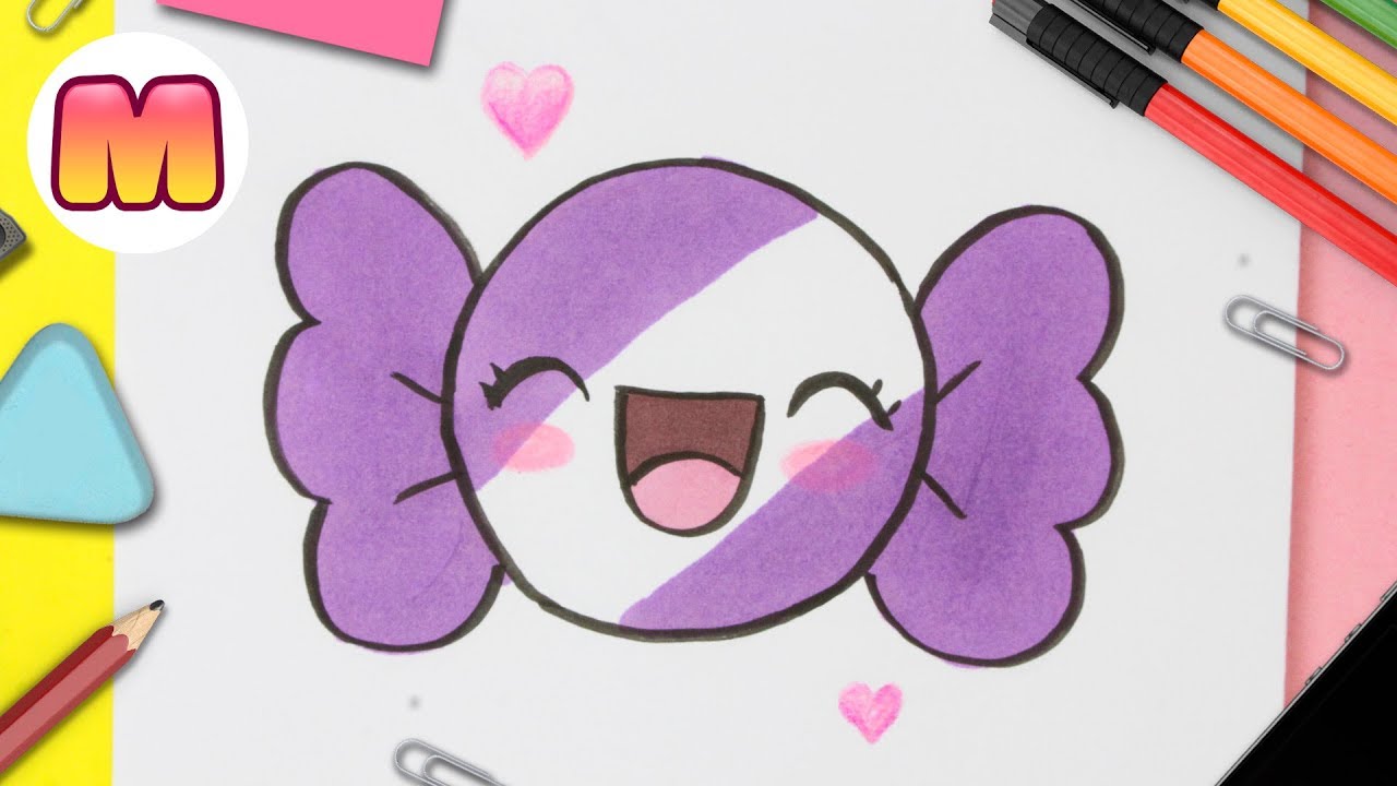Como Dibujar Un Caramelo Kawaii Como Dibujar Kawaii Comida Facil Y