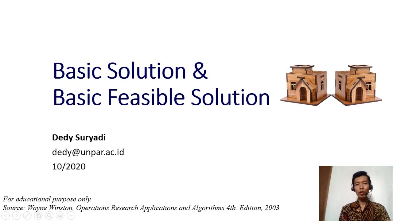 Week4 2 Basic Solution Basic Feasible Solution Bfs Youtube