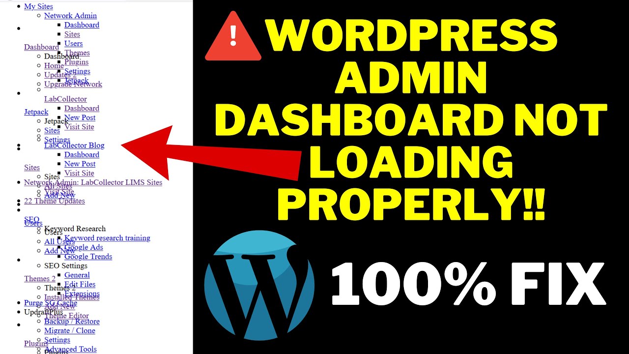 Wordpress Admin Dashboard Not Loading Correctly Fixed It By