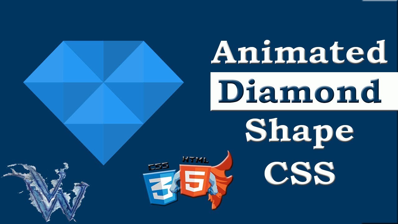 Pure Css Animation Tutorial Animated Diamond Shape Css Effect Cool