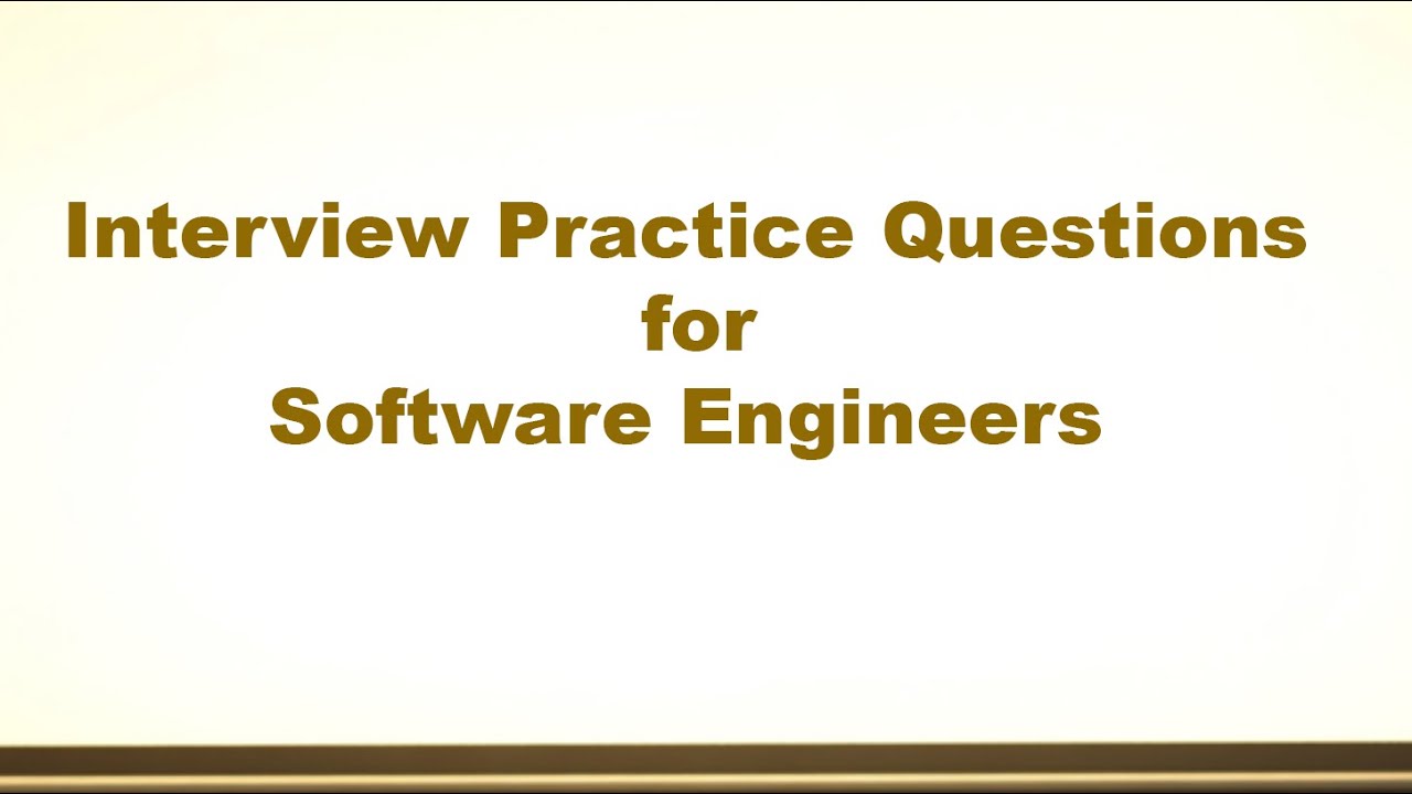 Software Engineer Interview Practice Questions Set 4 Youtube