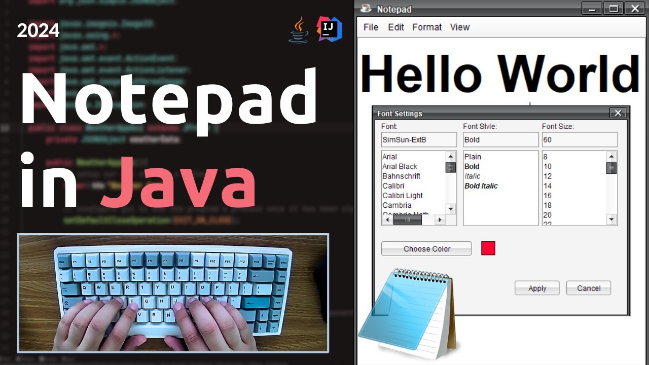 Asmr Programming Notepad Text Editor Java Beginner Project Tutorial