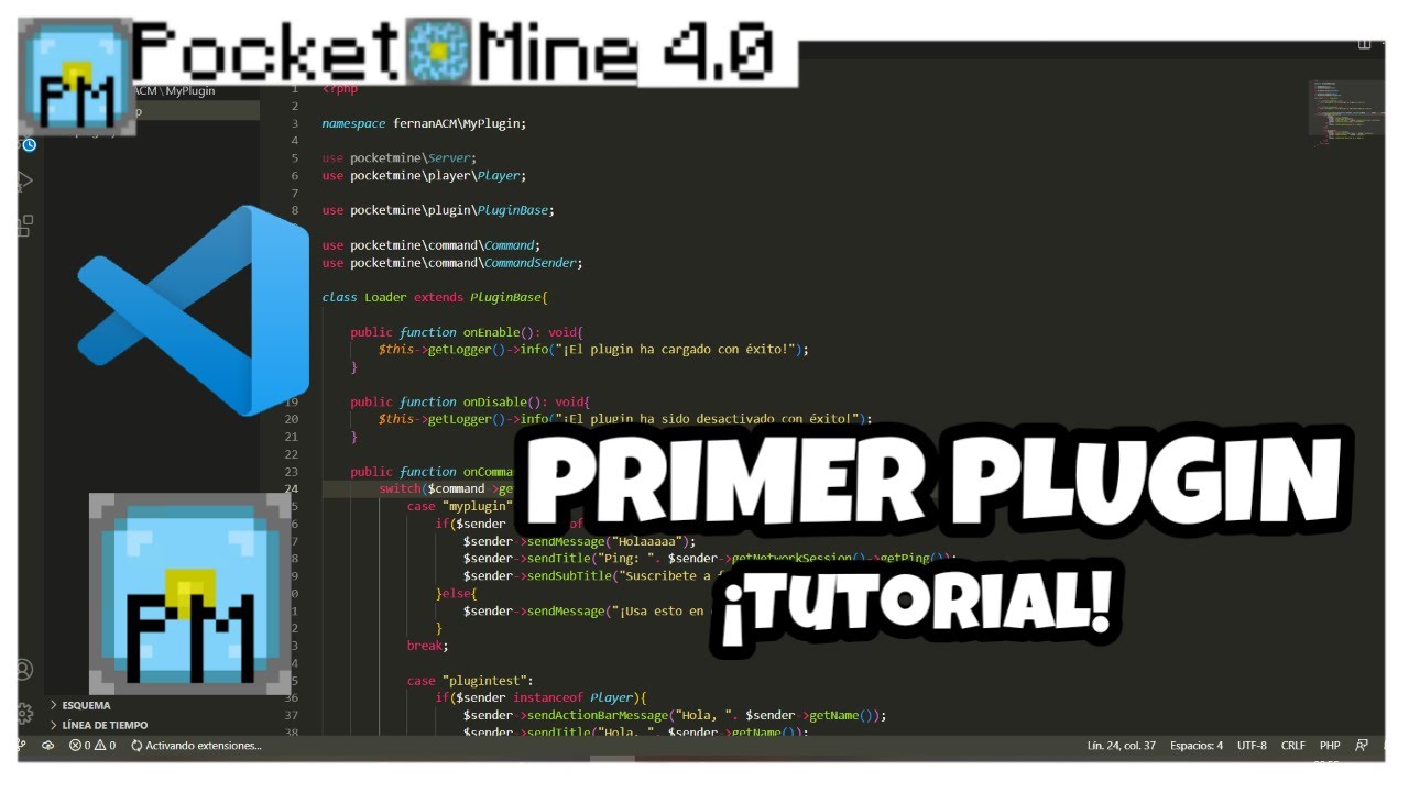 Como Crear Un Plugin En Pocketmine Mp 4 0 Minecraft Pe 1 19 50