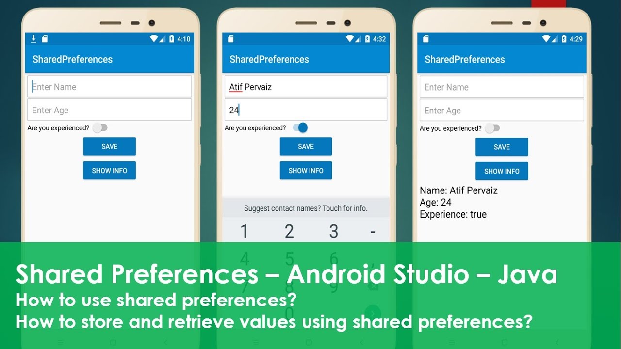 Shared Preferences Android Studio Java Youtube